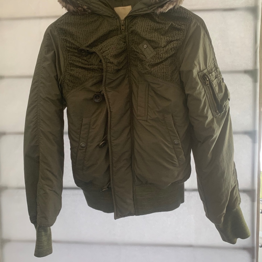 Diesel Vintage Army Green Lightweight Bomber Jacket E… - Gem